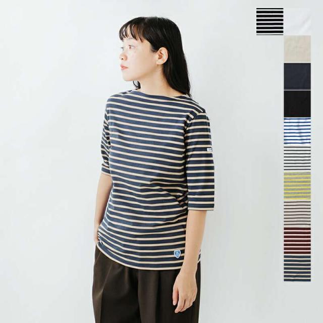 オーチバル・オーシバル Tシャツ ORCIVAL  40/2ジャージー ボートネック ハーフスリーブ プルオーバー or-c0136bfj-25aw  クーポン対象