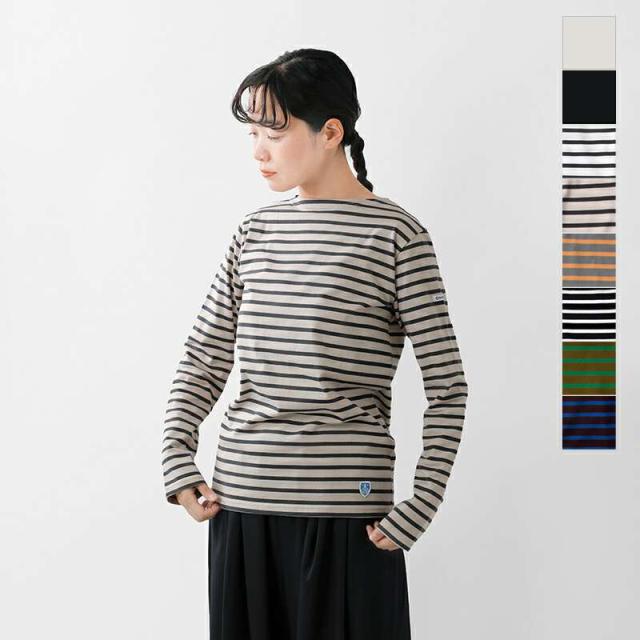 オーチバル・オーシバル Tシャツ ORCIVAL  コットン 天竺 ボートネック ロングスリーブ プルオーバー or-c0137bfj-25aw  クーポン対象