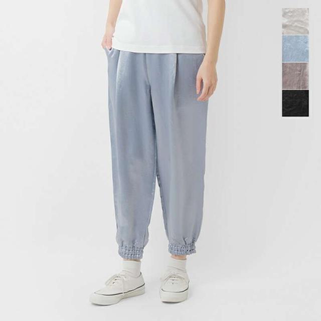 パリドゥアオウネ PARIS DE AOUNE Naia heavy satin ジョガー パンツ pa250pt015 パンツ クーポン対象