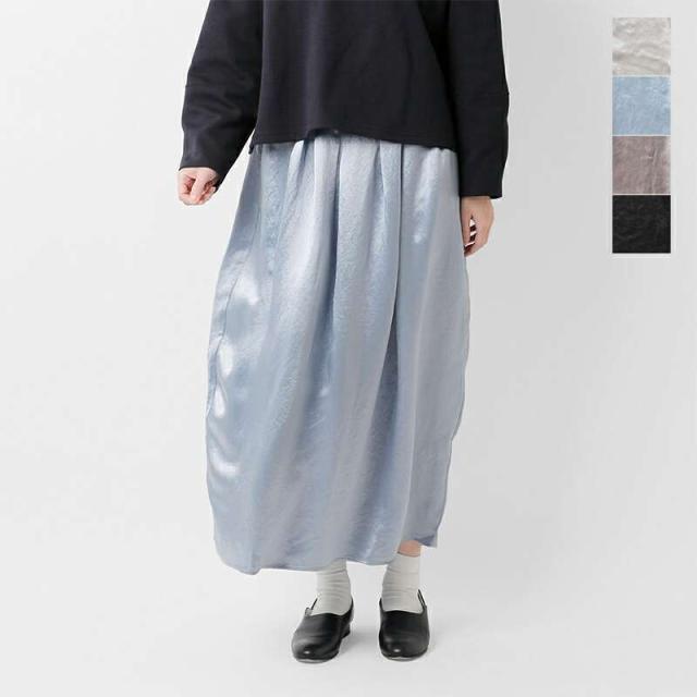 30%OFF パリドゥアオウネ スカート PARIS DE AOUNE Naia heavy satin コクーン スカート pa250sk014 クーポン対象