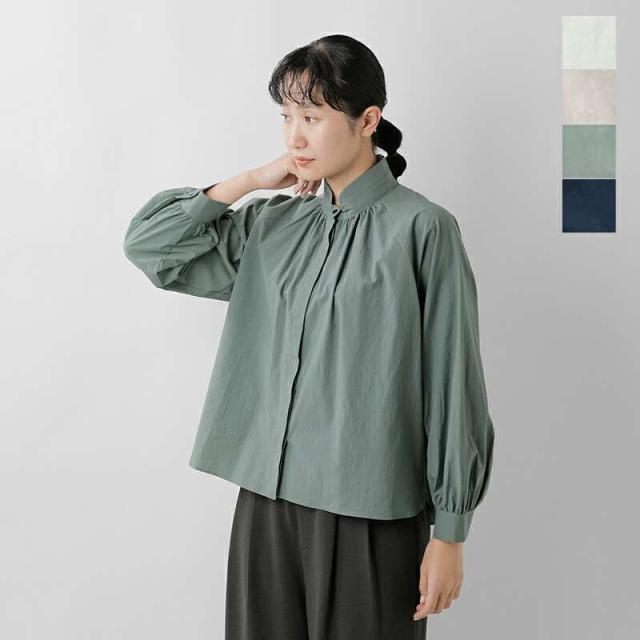 ルフ ブラウス LUEUF  コットンタイプライター レイヤー スタンドネック シャツ r370505  ☆☆ クーポン対象