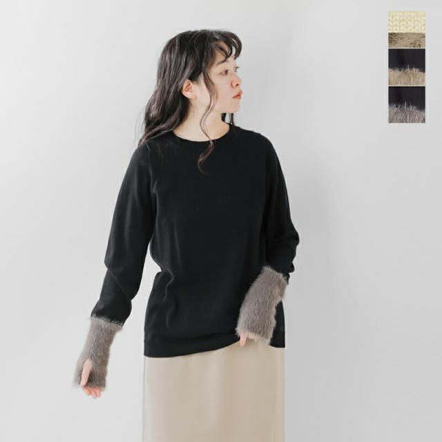 siro de labonte シロ デ ラボンテ  コットン シャギースリーブ フィンガーリブニット プルオーバー r543102-fn 2025aw新作 レディース クーポン対象