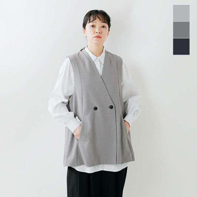 シロ デ ラボンテ ベスト siro de labonte  ストレッチフランネル Aライン ノーカラー ベスト r543302  ☆☆ クーポン対象