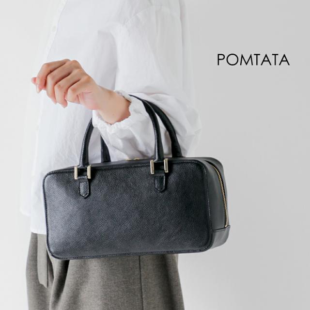 POMTATA ポンタタ  カウレザー ボックスシェイプ型 ハンドバッグ “RONE HANDBAG” rone-handbag レディース 2025aw新作 クーポン対象