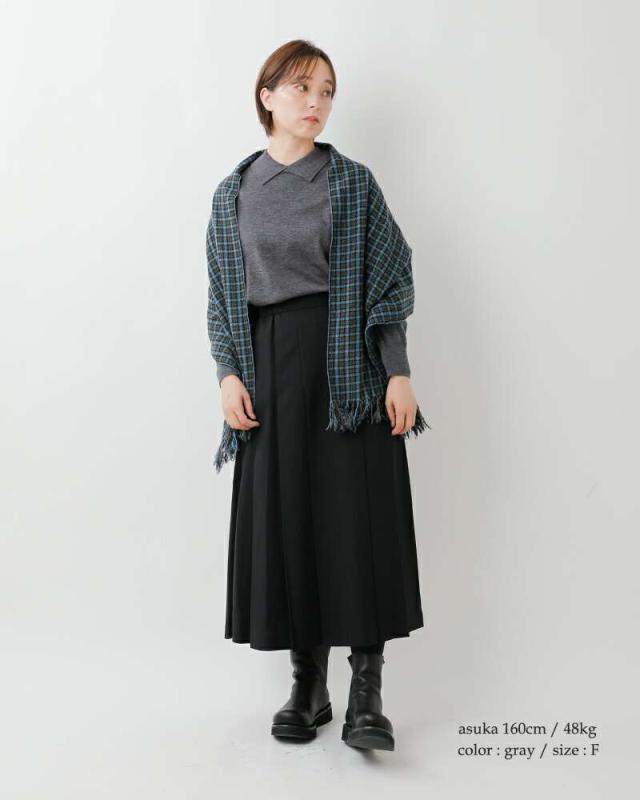 STAMP AND DIARY スタンプアンドダイアリー スムースウール 襟付 プル