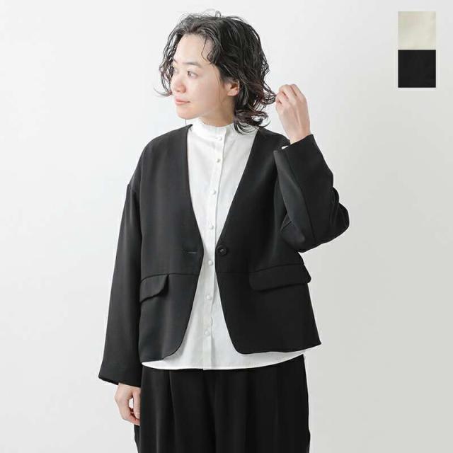 ツムグ tumugu ソアパール コンパクト ノーカラー ジャケット tb21440a アウター クーポン対象