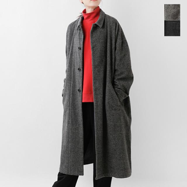 tissu ティシュ  リニュール ビーバー グレンチェック ステンカラーコート ts253co067-kr レディース 2025aw新作  ☆☆ クーポン対象