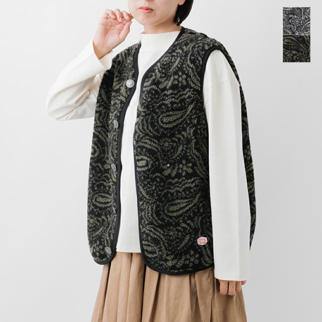 Vincent et Mireille ヴァンソン エ ミレイユ  ノーカラー ボア リバーシブル ベスト vm252bl25220-kr 2025aw新作 レディース ☆☆ クーポン対象