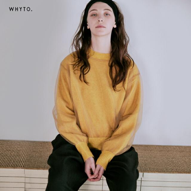 whyto ホワイト  チュール レイヤード ニット “tulle layered knit” wht25fkn4040 レディース 2025aw新作 ☆☆ クーポン対象