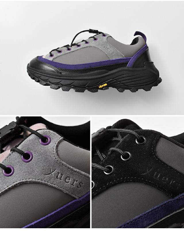 yuers ユアーズ  カウレザー クイックレース ビブラムソール トレッキングシューズ “LEAVES” yu25c005 レディース 2025aw新作 クーポン対象