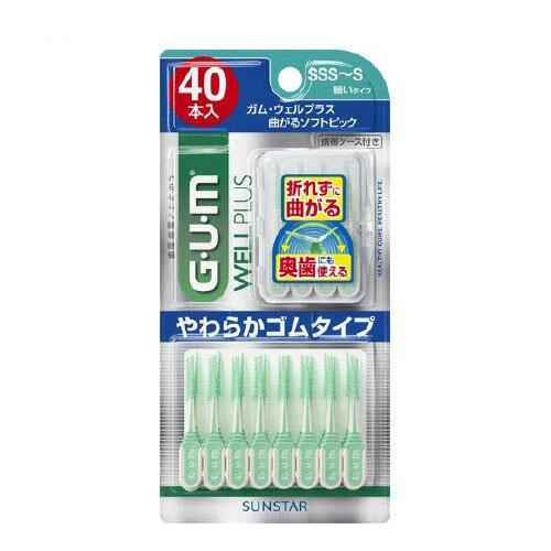 ガム (G・U・M) ウェルプラス 曲がるソフトピック SSS〜Sサイズ 細いタイプ (40本入) [GUM やわらか 歯間ブラシ ゴム ラバー ようじ ピック サンスター]の通販はau ...