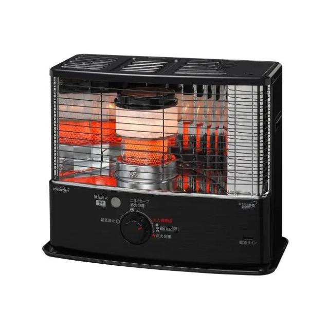 石油ストーブ (反射型) 木造10畳・コンクリ13畳 ブラック 日本製 HRC-W3624-B [暖房器具 灯油 簡単点火 トヨトミ]