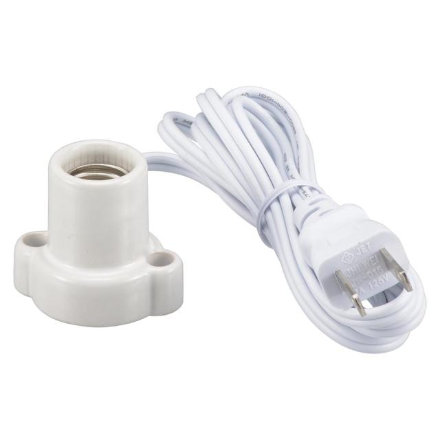 磁器レセップ E17 1.5m ホワイト （品番）00-7079 HS-L1715ZR-W [照明部材:ソケット オーム電機]の通販はau PAY マーケット - ホームセンターセブン ...