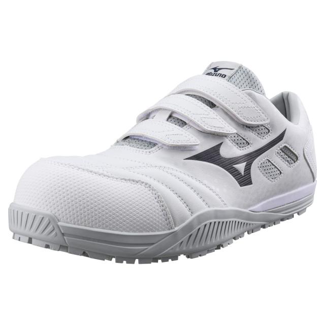 オールマイティ ワークシューズ 24.5cm ホワイト×ネイビー TDII 22 L F1GA230101245 ミズノ [ワーキング スニーカー 作業靴 ユニセックス ローカット ベルト靴 軽量 ]