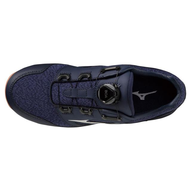 オールマイティ ワークシューズ 26.5cm ネイビー×ホワイト LSII 52 L BOA F1GA220214265 ミズノ [ワーキング スニーカー ユニセックス ローカット ダイヤル靴 軽量]