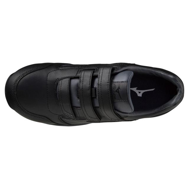 オールマイティ ワークシューズ 24.5cm ブラック×グレー SU 22 L F1GA231109245 ミズノ [作業靴 ワーキング スニーカー ユニセックス ローカット ベルト靴 軽量 ]