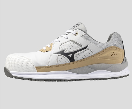 オールマイティ ワークシューズ 25.5cm ホワイト×ブラック HWII 11 L F1GA240001255 ミズノ [作業靴 ワーキング スニーカー メンズ ローカット 紐靴 軽量 ]