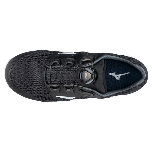 オールマイティ ワークシューズ 27.5cm ブラック×シルバー VH 51L BOA F1GA230609275 ミズノ [メンズ 男性 ワーキング スニーカー ローカット ダイヤル靴 軽量]