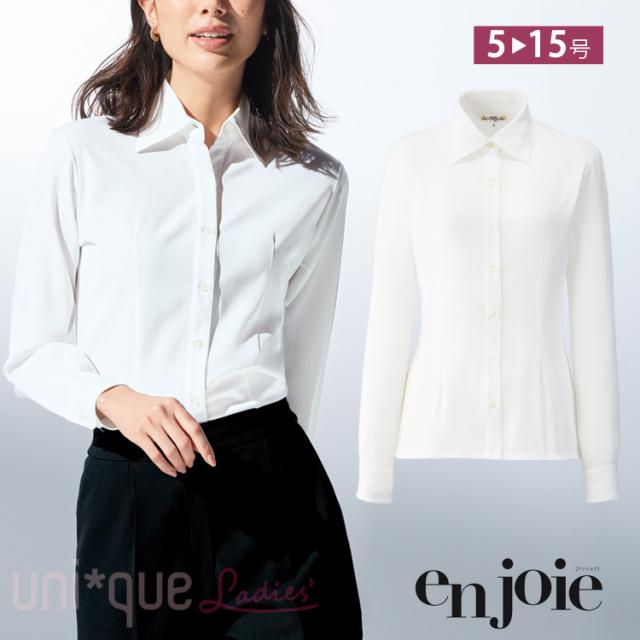 レディース リボン 2way 長袖シャツ ブラウス 吸汗速乾 オフィスシャツ Yシャツ 定番 事務服 就活 リクルート 面接 フォーマル 入学式 卒業式 ジョア 01135 白