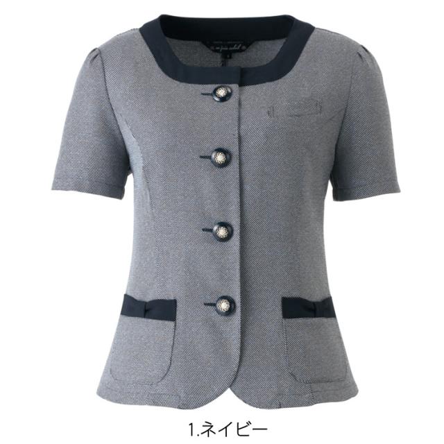 レディース 半袖 オーバーブラウス シャツ ポケットリボン 春夏