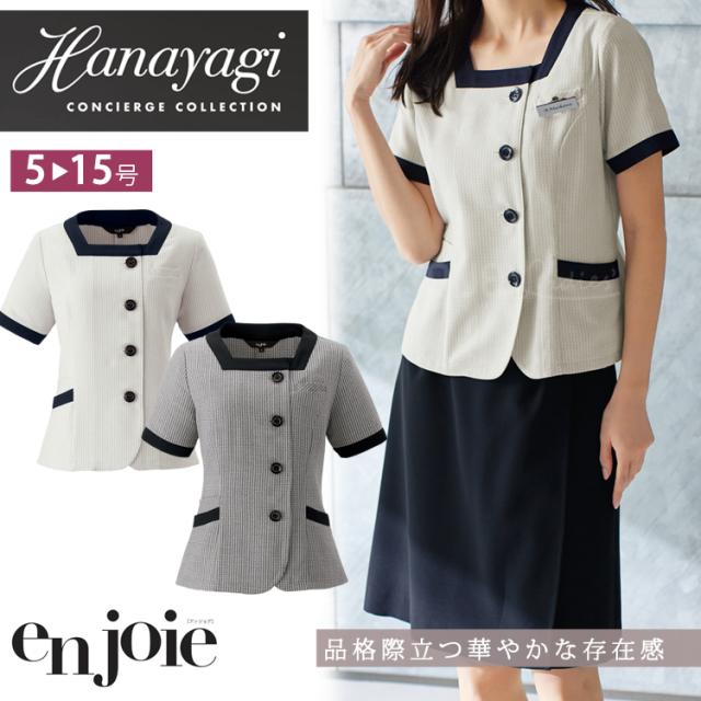 レディース ソフトジャケット オーバーブラウス 春夏 夏服 入学式 卒業式 七五三 イベント オフィス en joie ビジネス アンジョア ジョア 26740