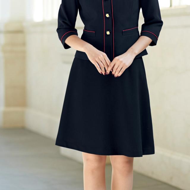 レディース 春夏 フレアースカート 55センチ オフィス ストレッチ