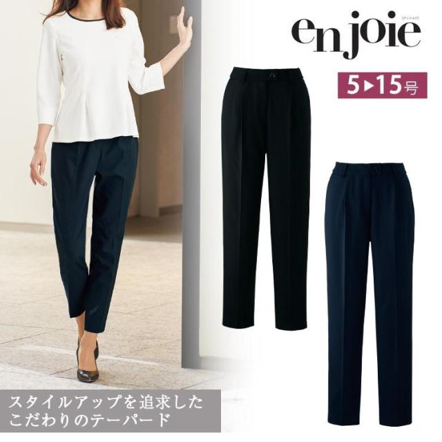 アンジョア レディース テーパード パンツ ウエストゴム ボトムス 透けにくい 美脚 エステ サロン 医療 ユニフォーム クリニック 制服 ジョア 72093
