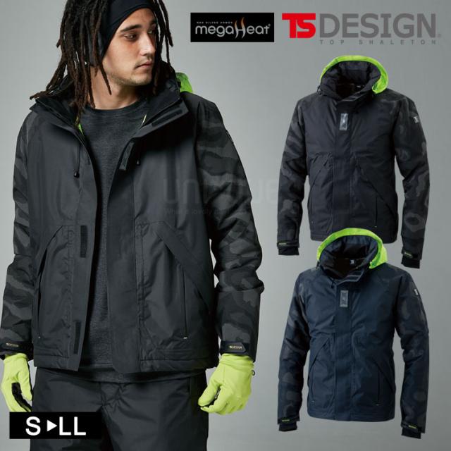 TSデザイン 防寒ジャケット メガヒート フラッシュ 防水防寒 ジャケット 秋冬 18236 防寒着 ジャンバー 防寒服 ジャンパー アルミ 保温 軽量 アウター