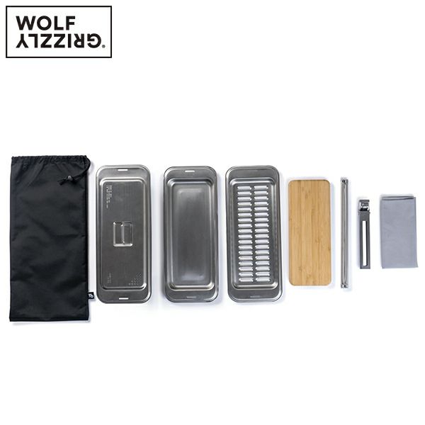 Wolf&Grizzly ウルフアンドグリズリー クックセット キャンプ キャンプ用品 アウトドア アウトドア用品 BBQ バーベキュー レジャー キッチン 食器 皿 まな板 カッティングボード グリル クッカー 調理 料理 ツール ポット クロス セット ファイヤーセット 20330003000000