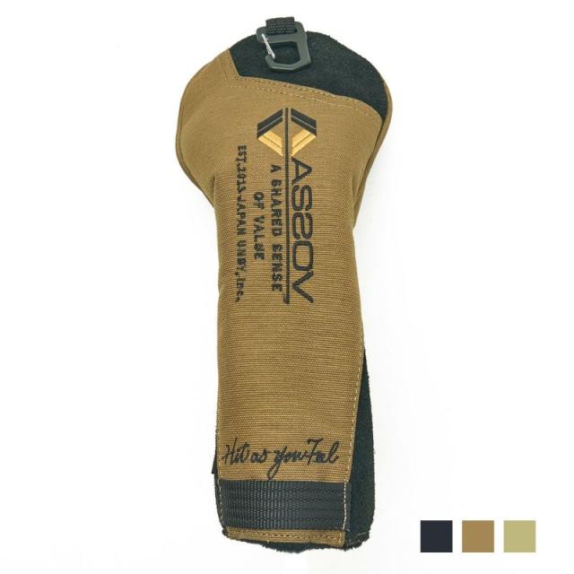 AS2OV アッソブ CORDURA FINE TEX D COVER GOLF SERIES ドライバーカバー ゴルフシリーズ ラウンド ゴルフバッグ ゴルフ ゴルフ用品 ドライバー カバー マグネット フック ナイロン 高級 シンプル オシャレ BLACK CAMEL KHAKI ブラック キャメル カーキ 152302