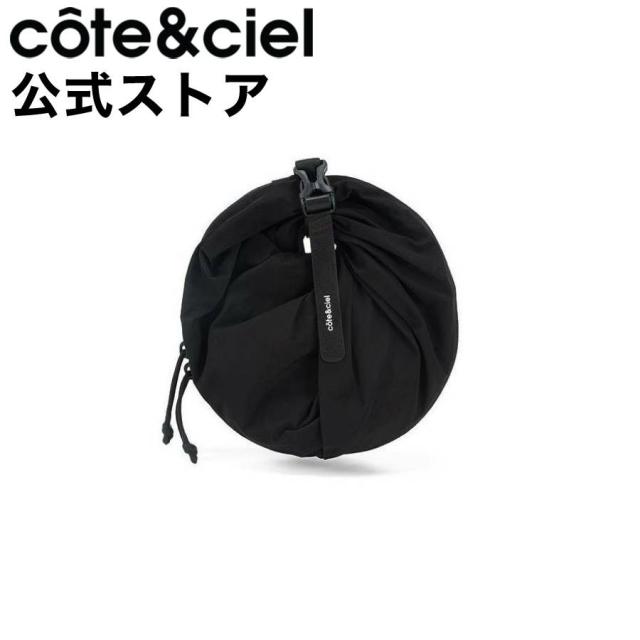 cote&ciel コートエシエル AOOS S BLACK バッグ ポーチ ツイストポーチ マルチケース 小物入れ 収納 メンズ 小さい 財布 携帯 スマホ iPhone 化粧品 アウトドア 吊り下げ 取り付け リュック イヤホン 入れたまま 登山 海 ウォーキング 無地 ブラック 黒 CC-29036