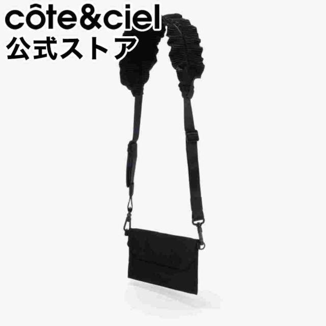 【公式】cote&ciel コートエシエル LUVE Pleated Black ショルダーバック CC-29096