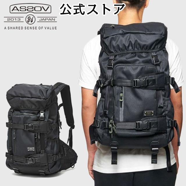 アッソブ公式通販 / AS2OV リュック バックパック PC対応 A4 40L メンズ 通勤 通学 出張 黒 ブラック PC収納 ノートパソコン 大容量 ブランド  リュックサック アウトドアバッグ 旅行バッグカジュアル 旅行 おしゃれ /アッソブ CORDURA DOBBY 305D BACK PACK BLACK 061400