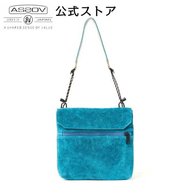 アッソブ公式通販 / AS2OV (アッソブ) 防水 サコッシュ メンズ レディース 男女兼用 ユニセックス 斜めがけ スエード レザー ショルダー コンパクト オシャレ アウトドア 旅行 レジャー カジュアルバッグ  デイリー サコッシュバック WATER PROOF SUEDE SACOCHE 091750