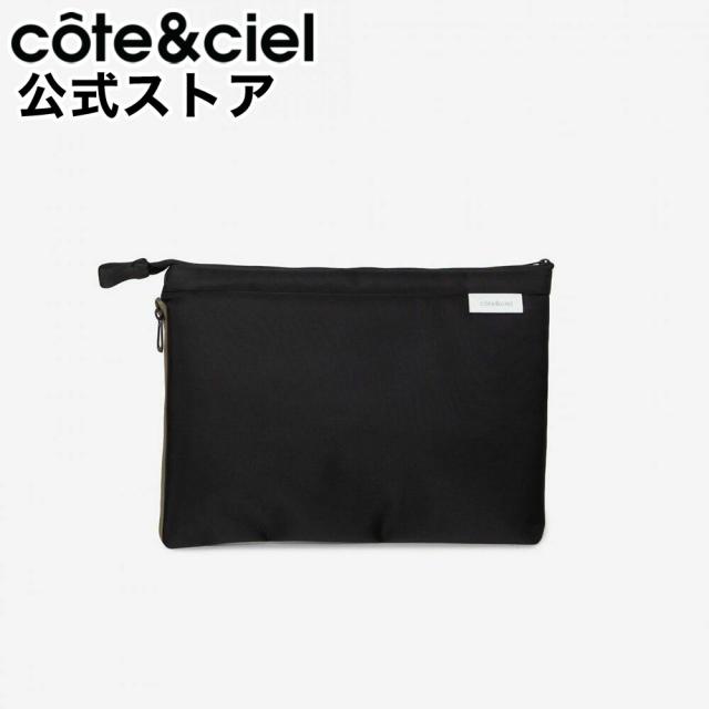 [公式直営]cote&ciel コートエシエル Zaan Sleek Nylon Black ショルダーバッグ ボディバッグ  コートアンドシエル コートシエル トート クラッチ 撥水 日本正規代理