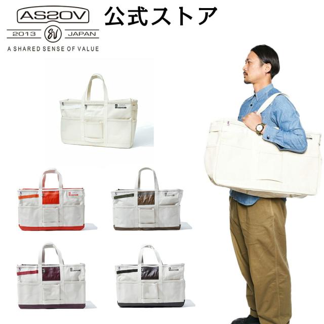 アッソブ公式 キャンバス トートバッグ 大容量 大型 アウトドア キャンバストート アウトドアバッグ / AS2OV ON CANVAS TOTE M SIZE アルバートン キャンバストート Mサイズ 181901