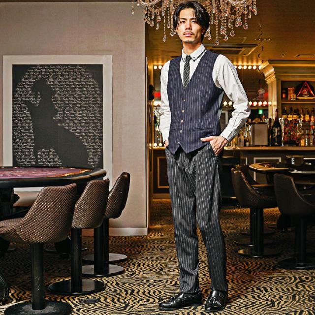 CEEN スリーピース メンズ オシャレ スタイリッシュスーツ ビ