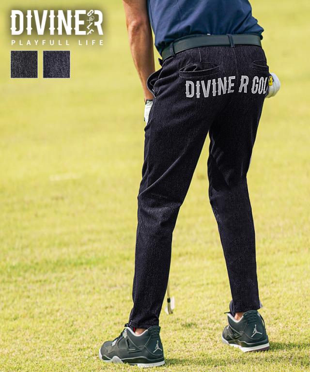 ゴルフウェア メンズ ボトムス カットデニム スキニーパンツ メンズ ブランド