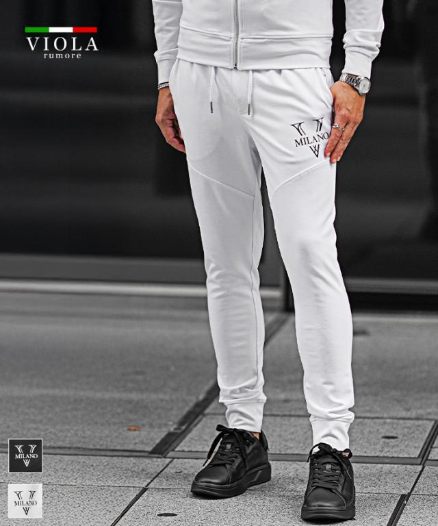 ボトムス メンズ ストレッチ ロングパンツ メンズ 新作 ブランド ジャージ メンズ テーパードパンツ ヴィオラ Y62112 VIOLA rumore ちょい悪 オラオラ系 イケおじ お兄系