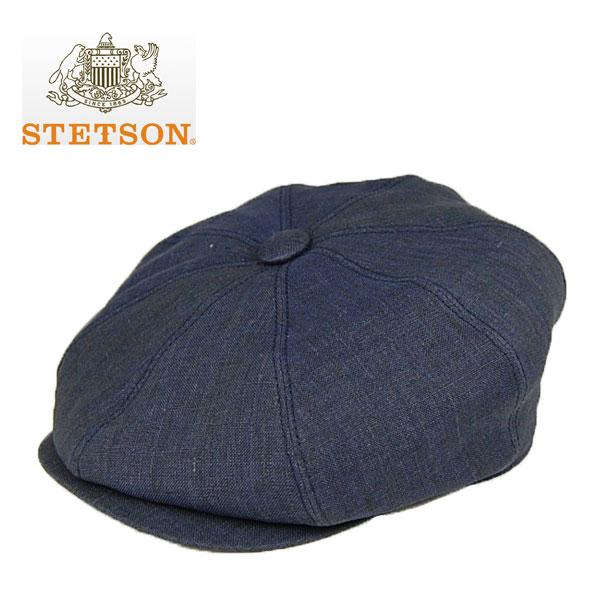 ステットソン リネンキャスケット 麻 ネイビー 紺 メンズ レディース 日本製