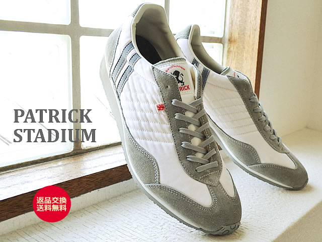 【返品交換送料無料】PATRICK パトリック STADIUM スタジアム WH/GY ホワイト/グレー 【23130】靴 スニーカー シューズ