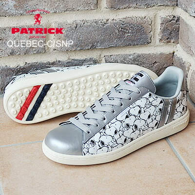 【返品交換送料無料】PATRICK パトリック QUEBEC-C/SNP ケベック・カップ/スヌーピー  WH/SV　ホワイト/シルバー 靴　スニーカー　スパイクレス ゴルフシューズ　日本製