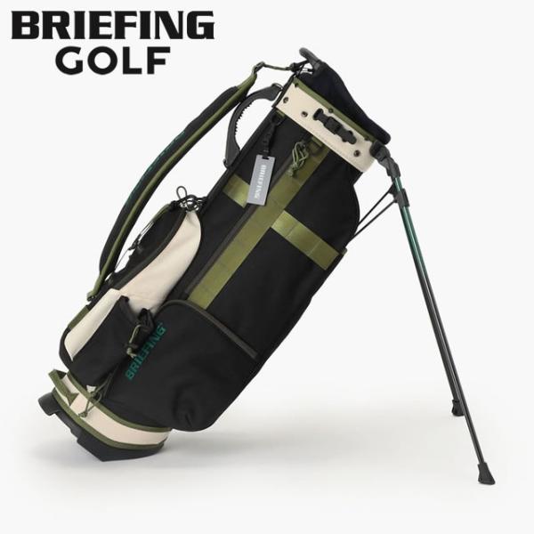 即納 BRIEFING GOLF ブリーフィング ゴルフ キャディバッグ CR-8 #02 森 BLACK×IVORY メンズ レディース 3.8kg 8.5口径