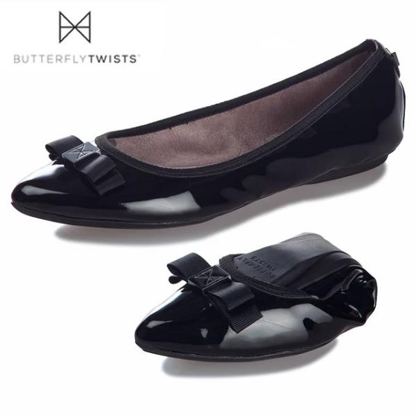 BUTTERFLY TWISTS バタフライツイスト 22023N JASMIN ジャスミン ブラック スリッポン 靴 フラットシューズ レディース 二次会 結婚式 授業参観 入学式 卒業式