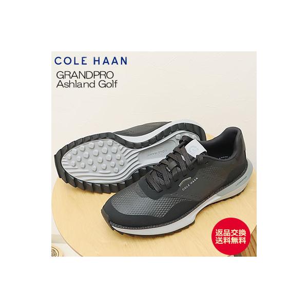 COLE HAAN コールハーン GRANDPRO Ashland Golf グランドプロ アッシュランド ゴルフ ブラック/スリート メンズ シューズ スパイクレス 防水 返品交換送料無料