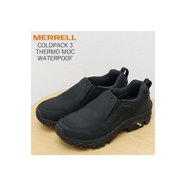 MERRELL メレル ウィメンズ COLDPACK 3 THERMO MOC WATERPOOF コールドパック 3 サーモ モック ウォータープルーフ BLACK ブラック 防寒 防滑  レディース