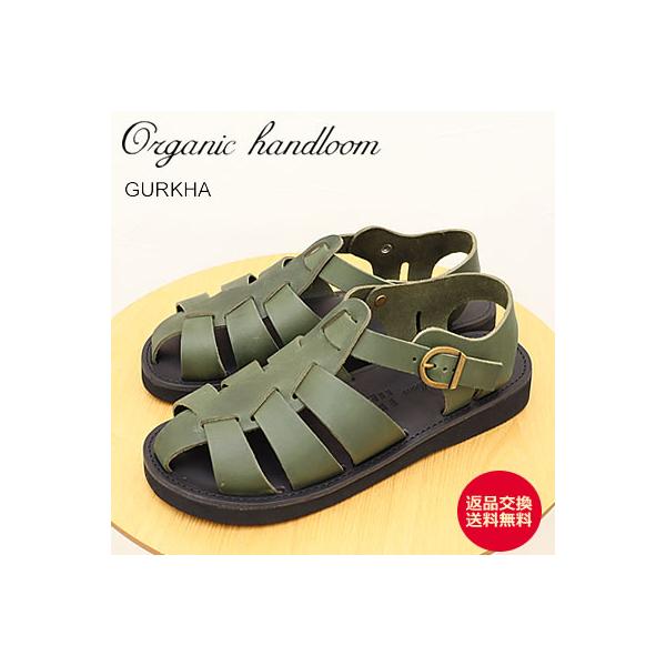 Organic handloom オーガニックハンドルーム GURKHA グルカ POTTERY GREEN ポタリーグリーン メンズ レディース  サンダル  国産 日本製 返品交換送料無料