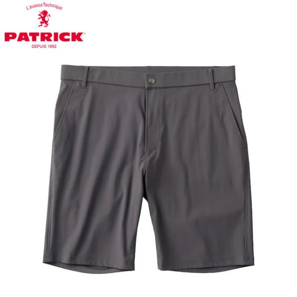 PATRICK GOLF パトリック ゴルフ メンズ メリルハイテンションハーフパンツ GRY グレー ショートパンツ 半ズボン 接触冷感 吸水速乾 UVカット 返品交換送料無料