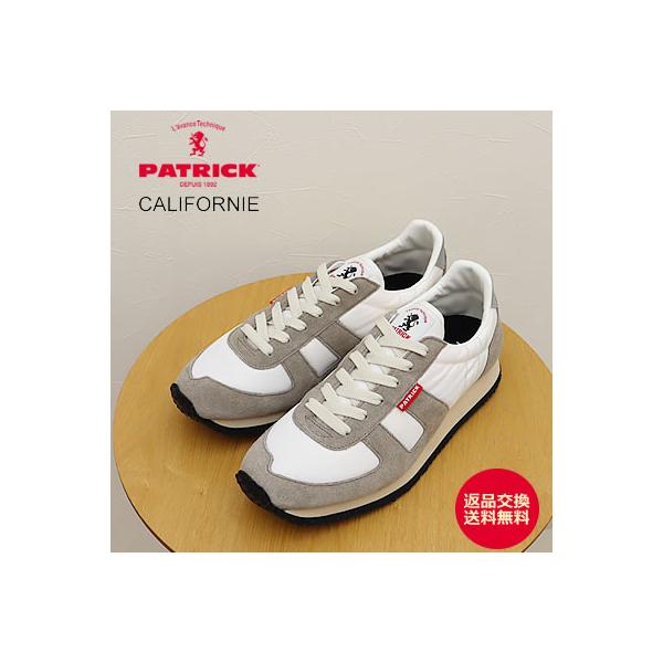 PATRICK パトリック CALIFORNIE カリフォルニー W/G ホワイト/グレー 靴 スニーカー レトロランニング シューズ 返品交換送料無料