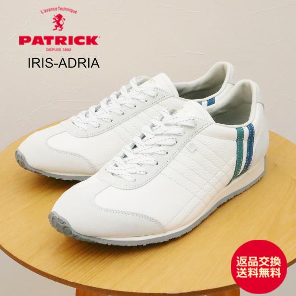 返品交換送料無料 PATRICK パトリック IRIS-ADRIA アイリス・アドリア WHT ホワイト 靴 レザー スニーカー シューズ
